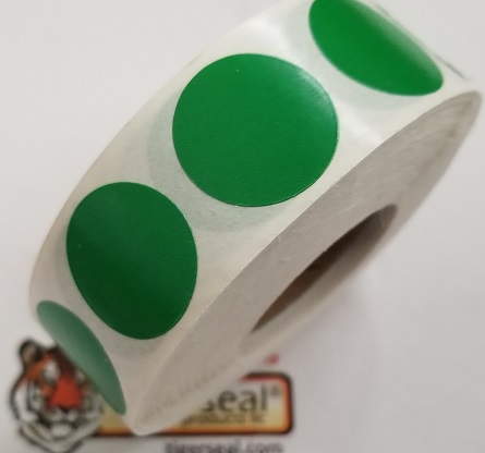 1" Green Color Coding Circles 2 Day Priority Shipping from Tigerseal