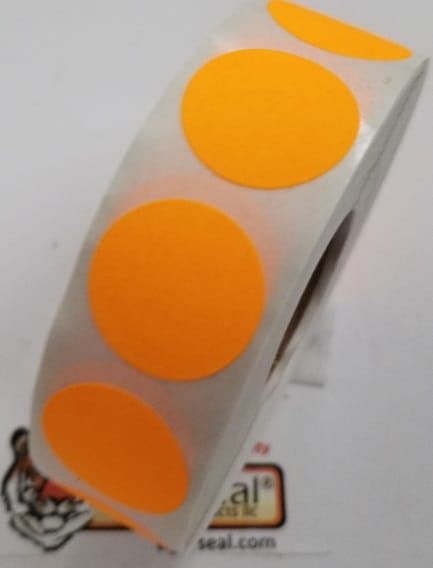 1" Fluorescent Orange Color Coding Circles 2 Day Priority Shipping from ...