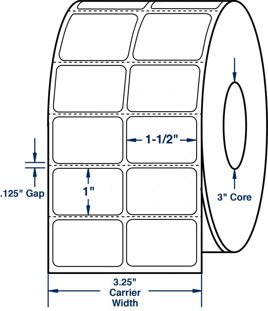Compulabel 620000 1-1/2 x 1 2 Across Thermal Labels from Tigerseal