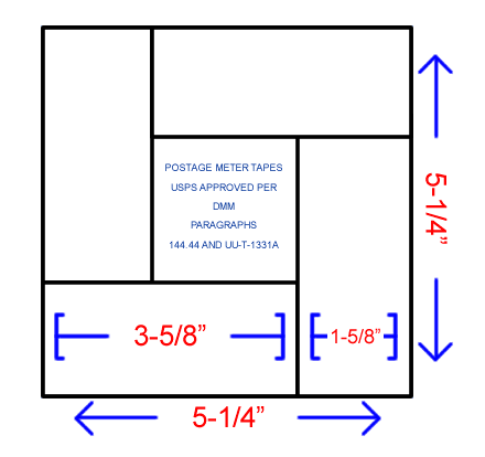 Pinwheel Postage Tape For Neopost Hand Fed Postage Meters